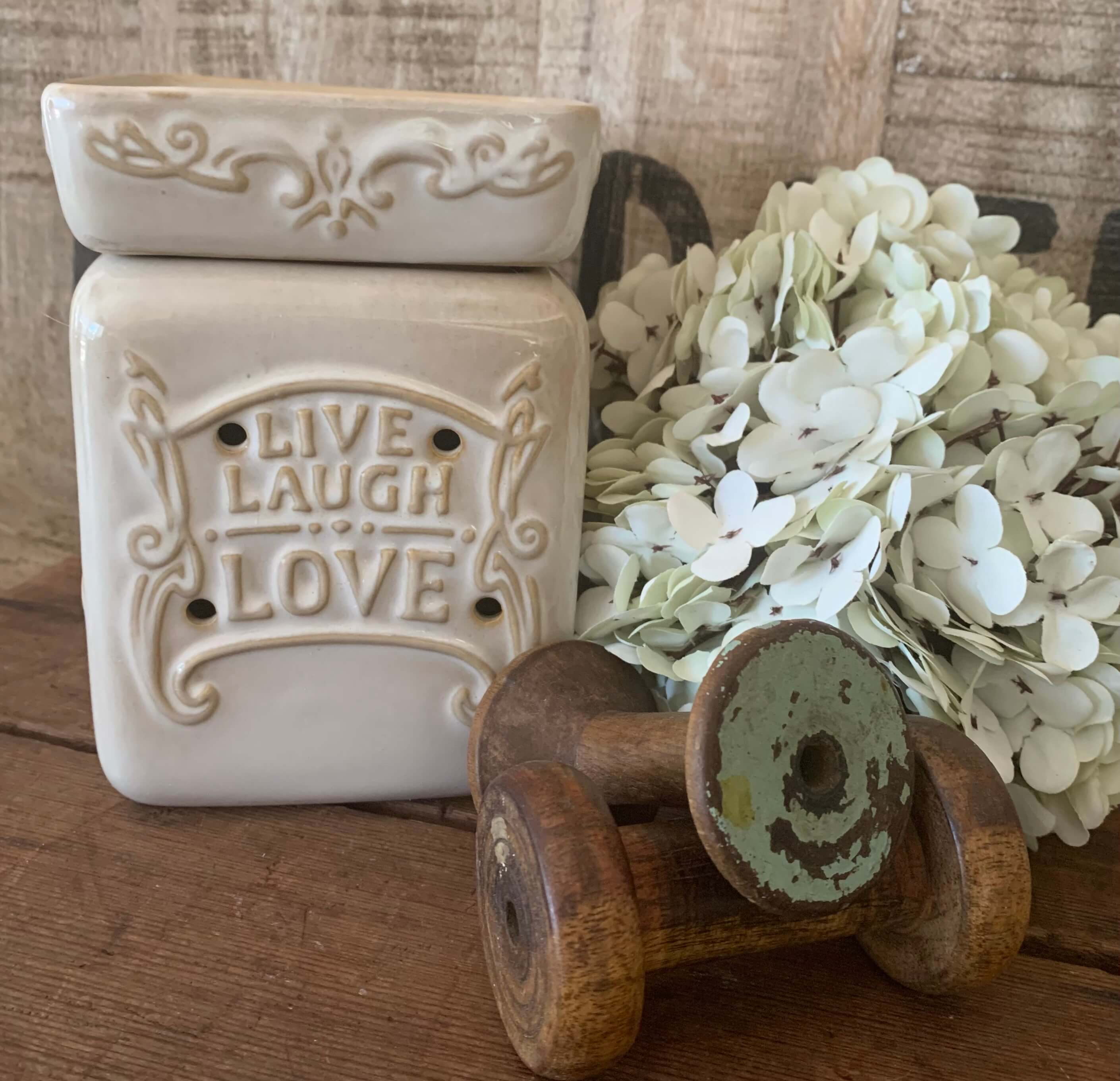 Live Love Laugh Ceramic Electric melt Warmer – Countin' Crows Mercantile