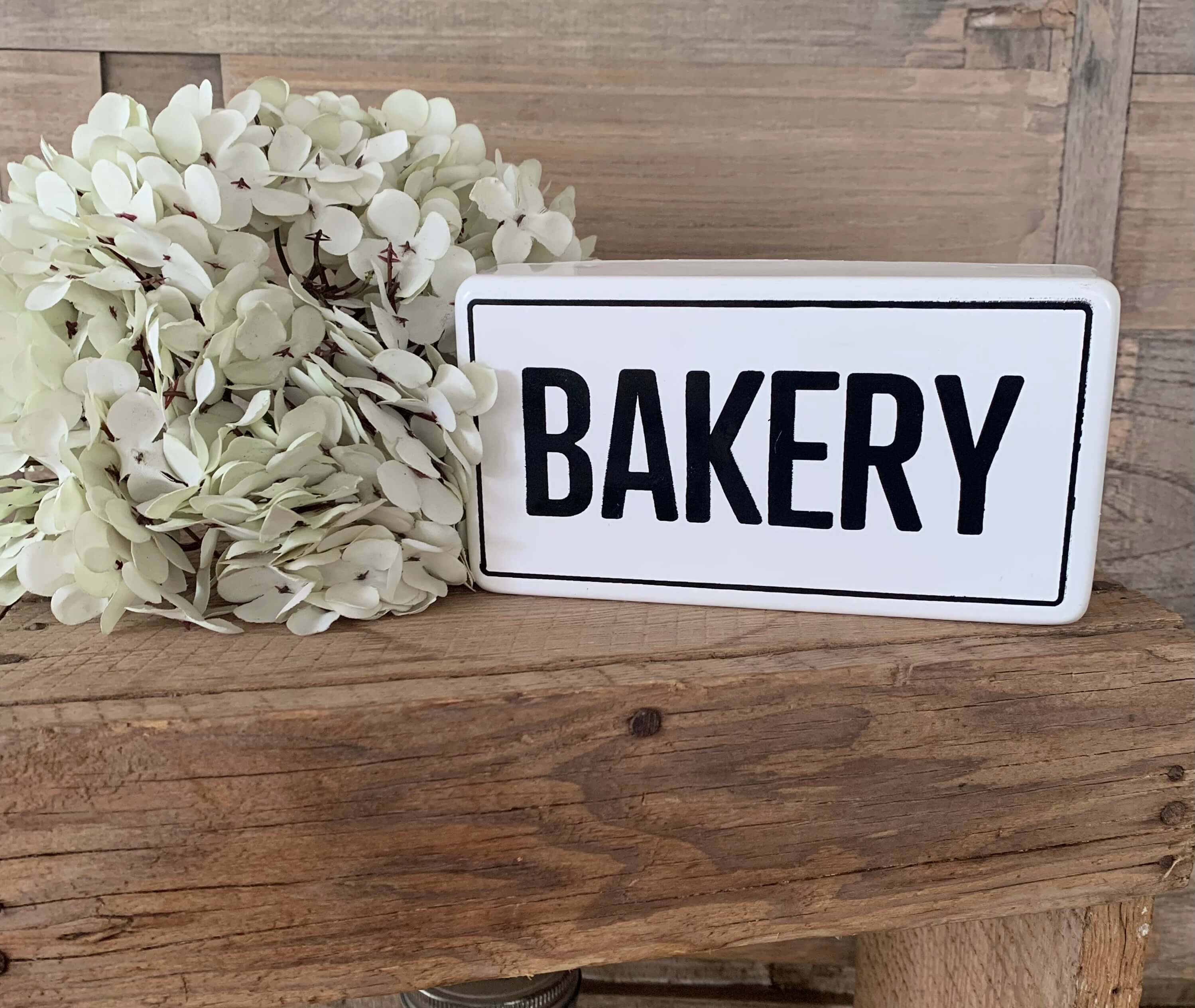 Enamel "Bakery" Sign – Countin' Crows Mercantile