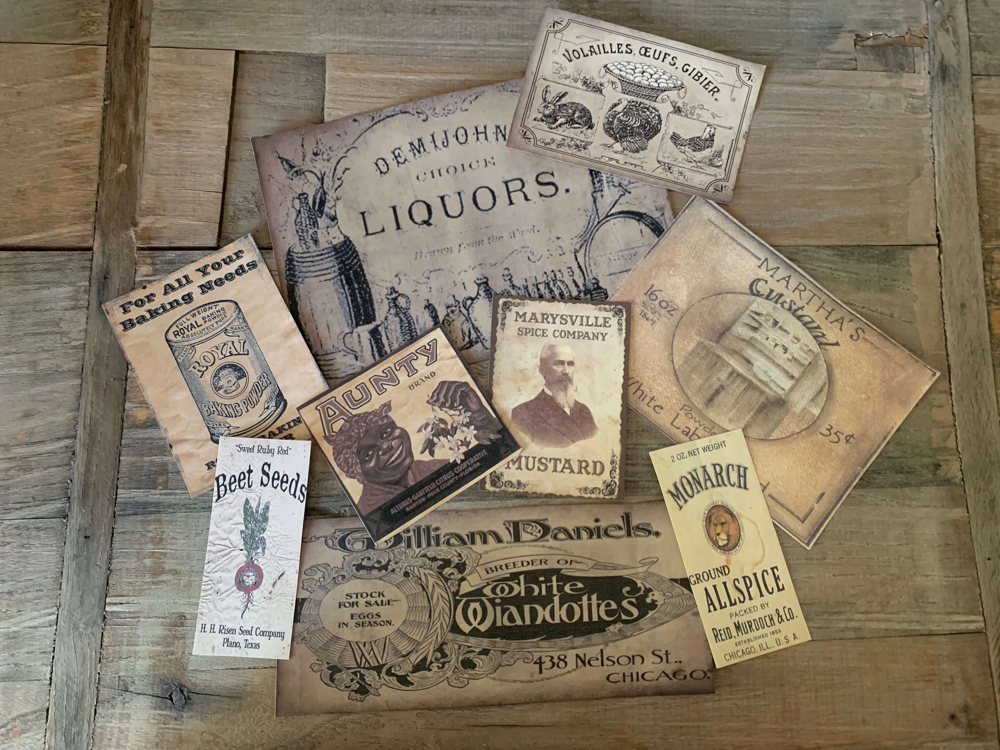 Vintage Inspired Labels -Set 7 – Countin' Crows Mercantile
