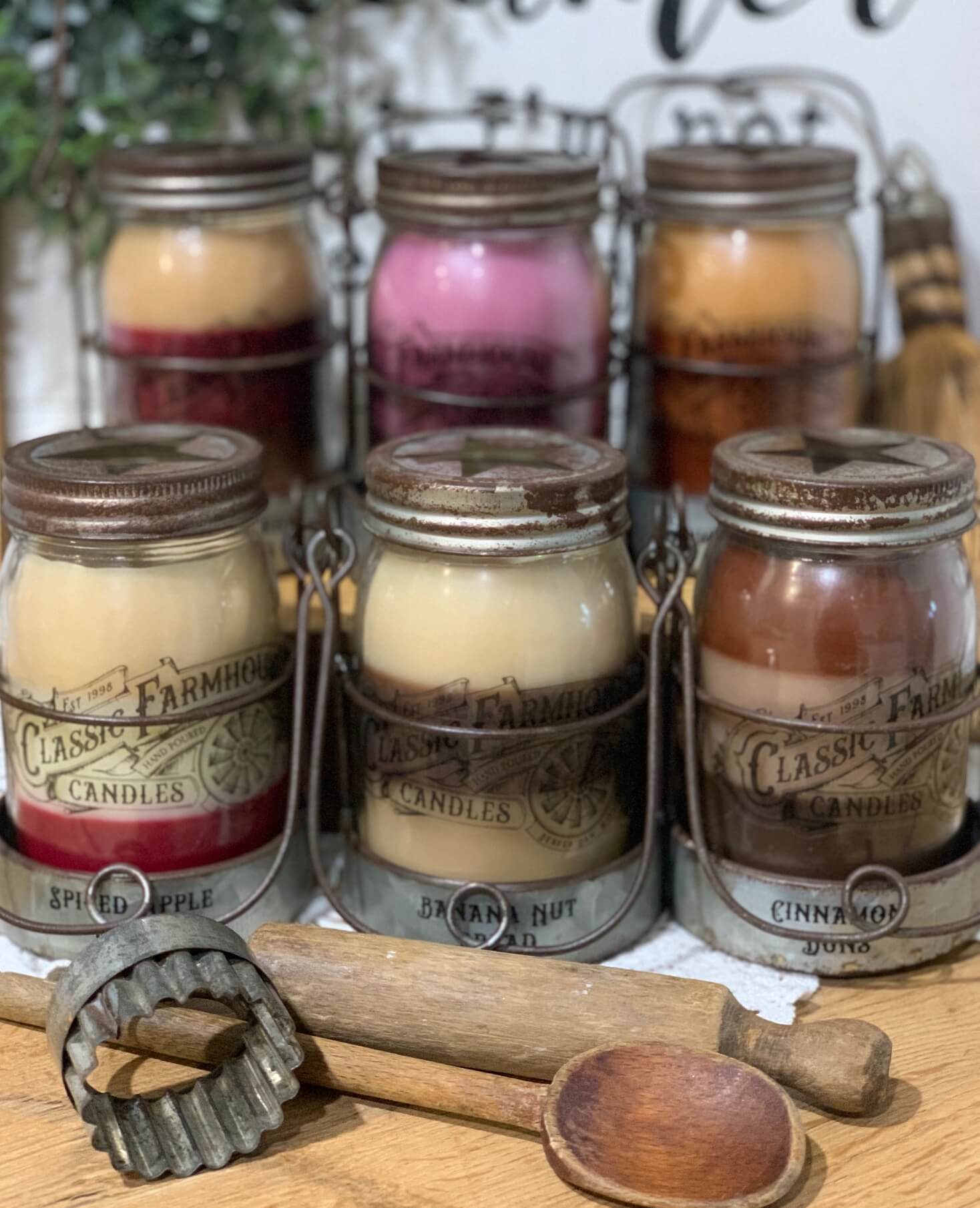 Classic Farmhouse Candles in Rustic Holder – Countin' Crows Mercantile
